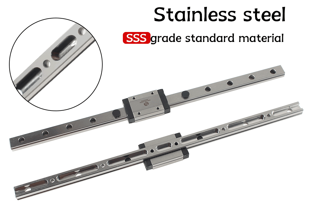 FYSETC Upgraded Hollow Rail MGN12H/MGN9H 300mm 350mm 400mm Linear Guid