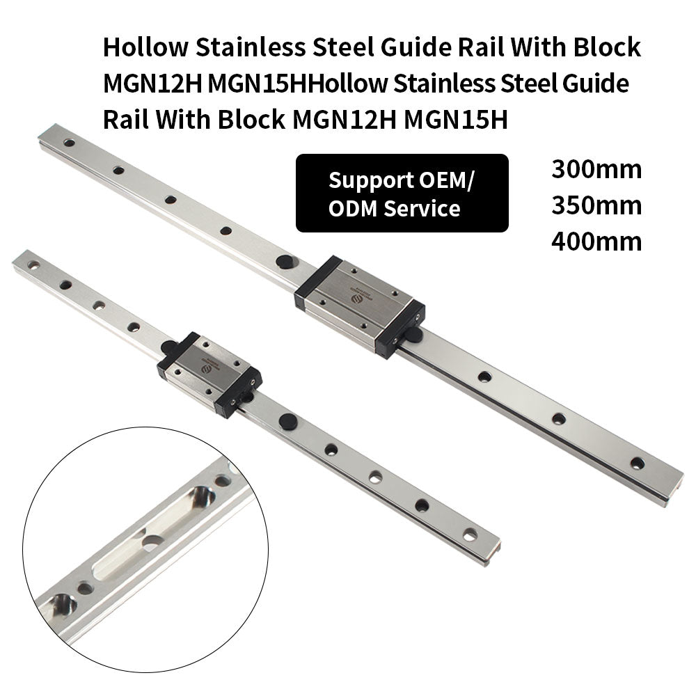 FYSETC Upgraded Hollow Rail MGN12H/MGN9H 300mm 350mm 400mm Linear Guid