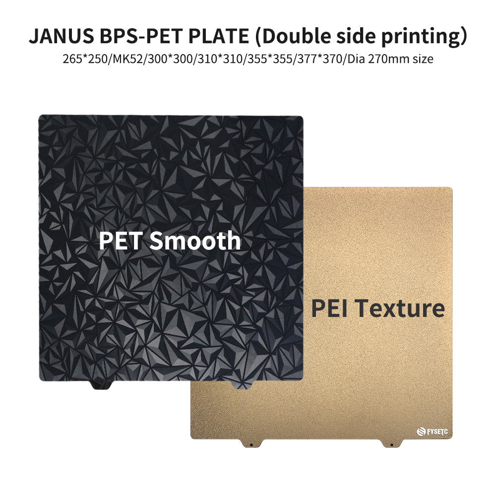 FYSETC JANUS BPS-PET Plate Double Side Build Plate Smooth PET And ...