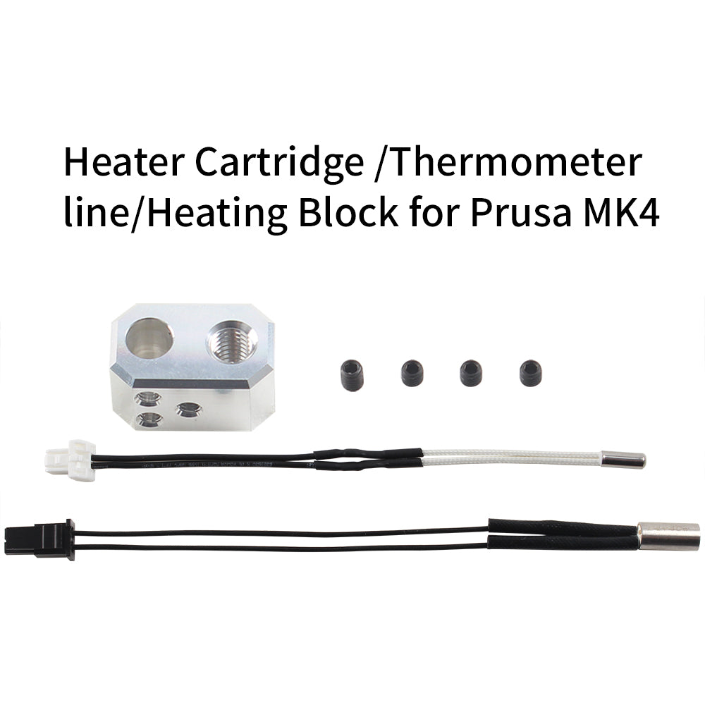 For Prusa MK4 24V 40W Heater Cartridge Thermometer line and Heating Bl ...