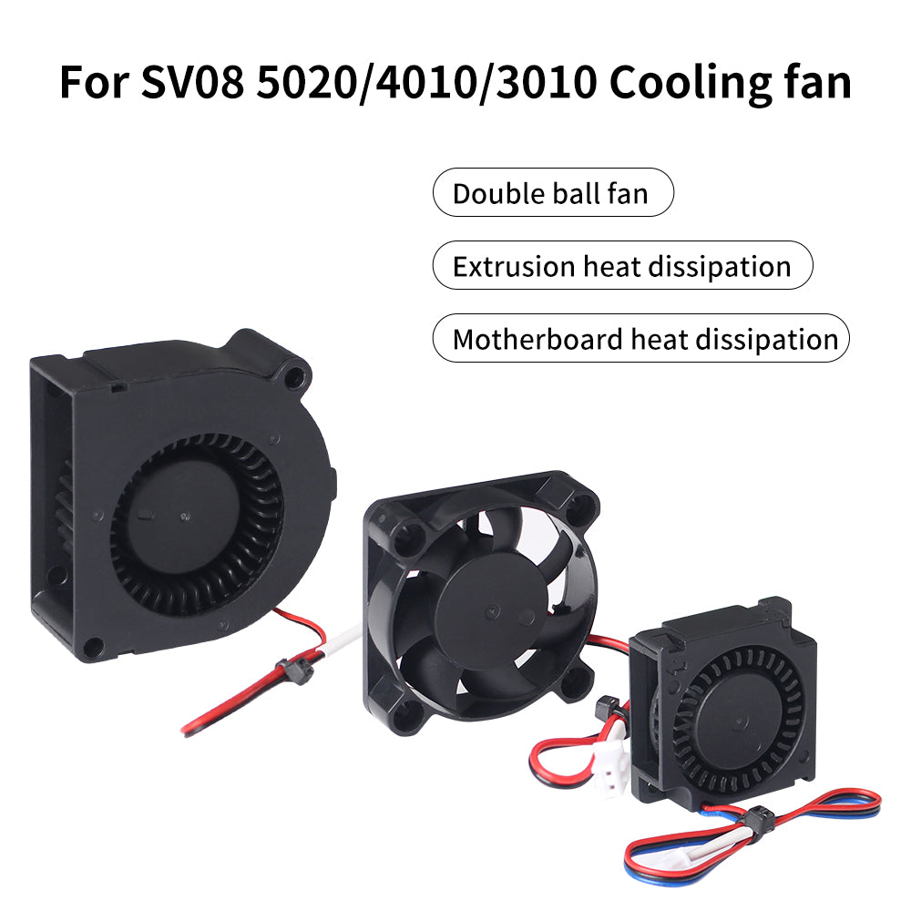 For SV08 3010 4010 5020 Double Ball Cooling Fan Fast Cooling and Silen ...