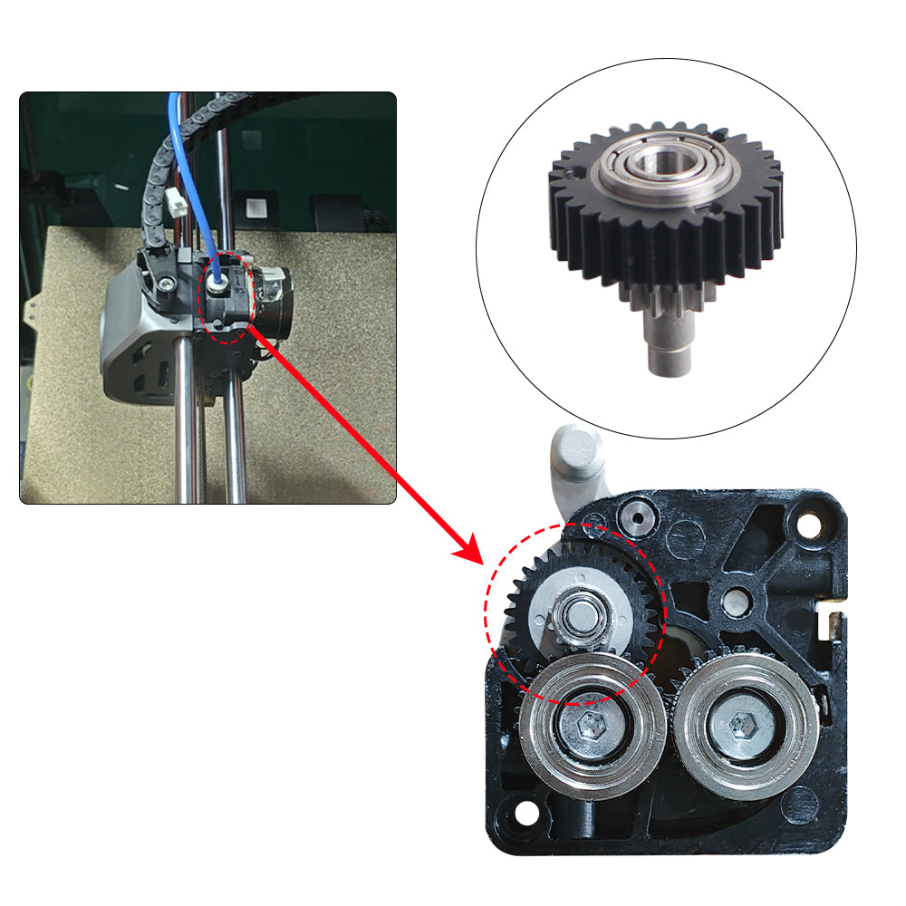 FYSETC Extruder Transmission Reduction Gear For Creality K1/K1C/K1 Max