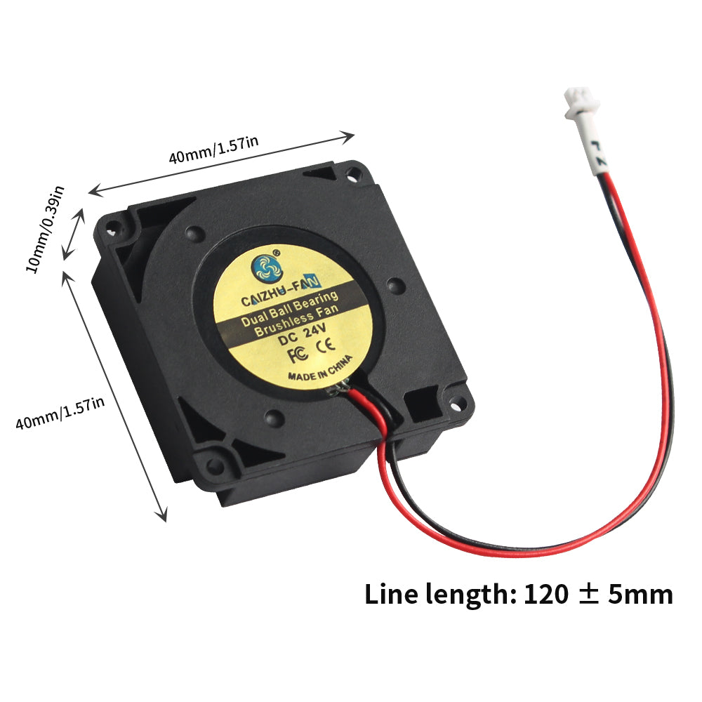 FYSETC Blower Cooling Fan Turbo Fan 4010 24V DC Dual Ball Bearing Brus