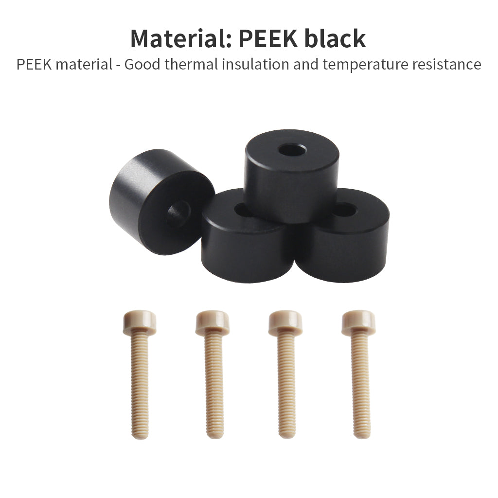 FYSETC Voron PEEK Heated Bed Feet Isolation Column Hotbed Protector Cu