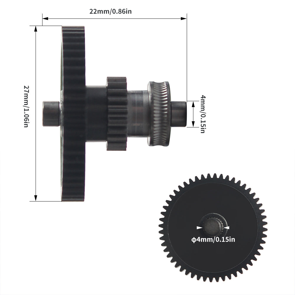 Nanocoated Mold Steel Integrated Extruder Gear For ELEGOO Neptune 4 /P ...