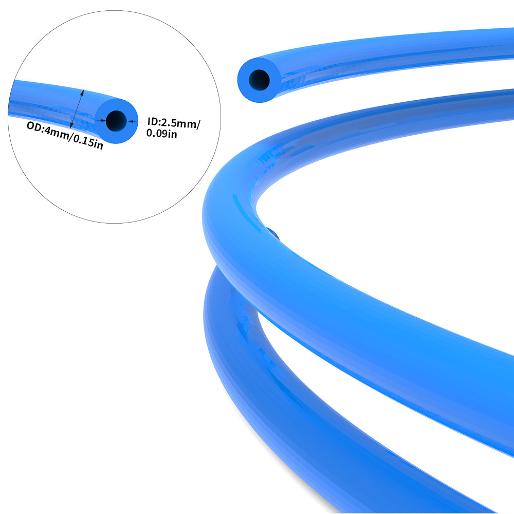 FYSETC PTFE Teflon Tubing 1m 2.5mm ID × 4mm OD PTFE Teflon Tube for Ba