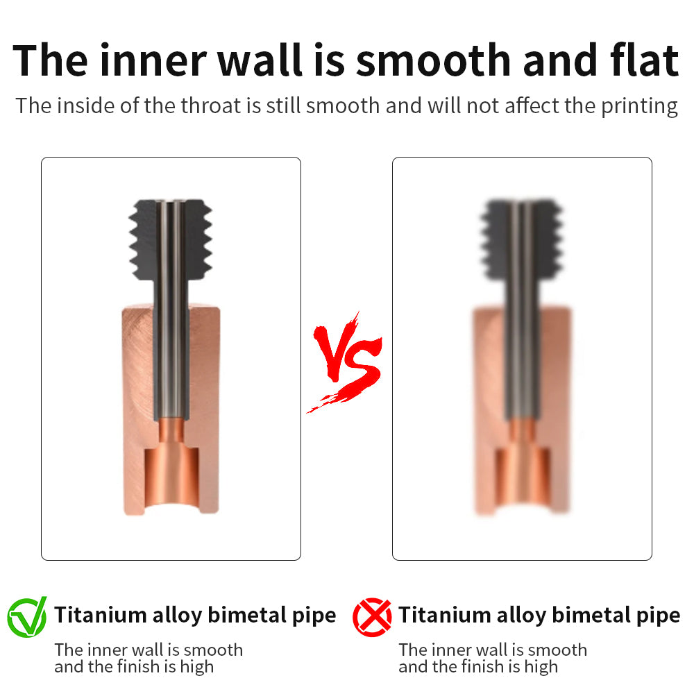 FYSETC All Metal Throat Bi-Metal Heat Break Titanium Alloy Throat Smoo ...